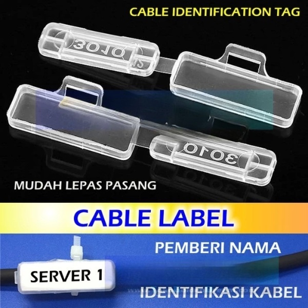 Cable Label Name Tag Identification ID Labeler Wire Cable Management ...