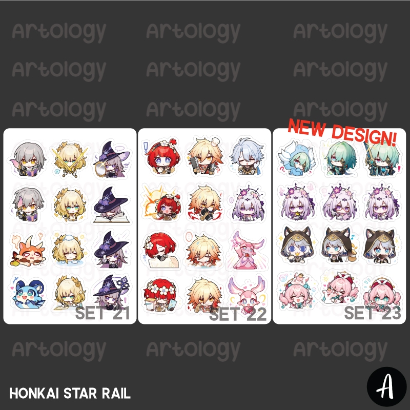 Sticker Set Honkai Star Rail HSR Starrail - Kiss Cut Just Stick Chibi ...