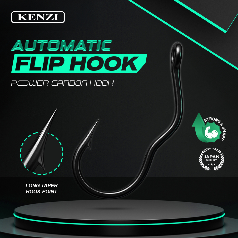 MATA KENZI AUTOMATIC FLIP HOOK Power Carbon Black Nickel | Shopee ...