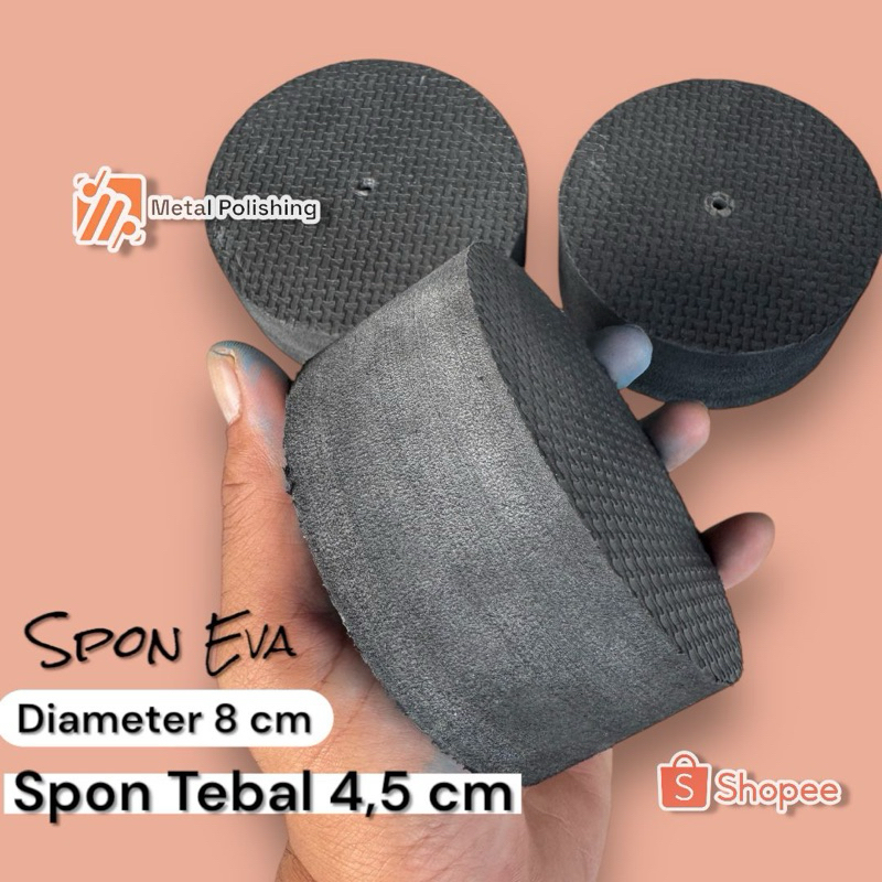 Round eva sponge diameter 8 cm thick 4,5 cm sanding pad sponge | Shopee ...