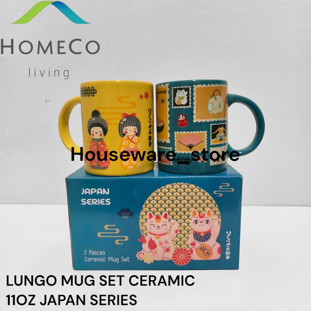 Homeco Ceramic Set Mug Lungo Japanese Series 110OZ | Shopee Philippines