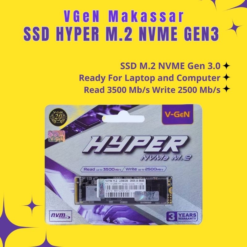 SSD HYPER M2 NVME VGEN 128GB, 256GB, 512GB, 1TB ORIGINAL 5 YEARS ...