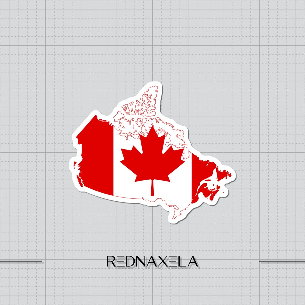Canada Map Vinyl Sticker Outdoor Waterproof Suitcase Sticker | Shopee ...