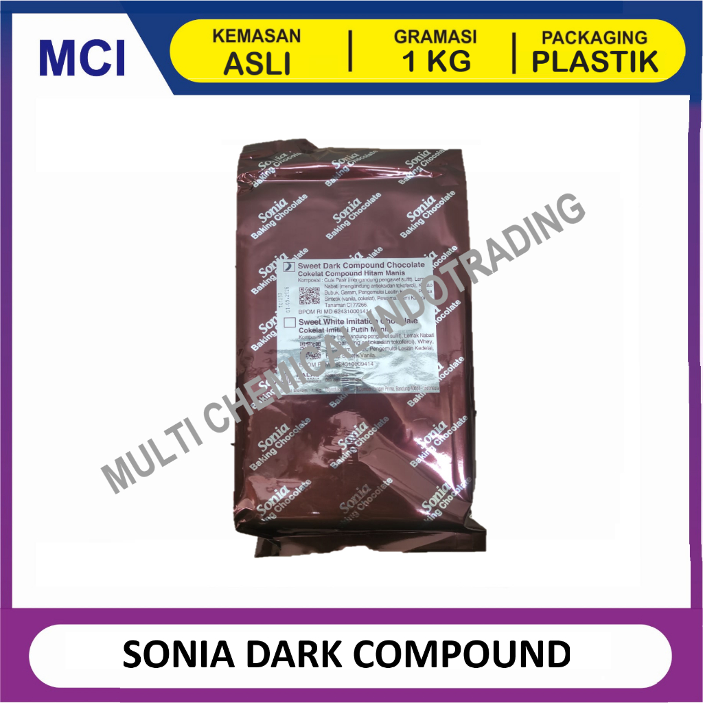 SONIA DARK CHOCOLATE COMPOUND / SONIA CHOCOLATE BAR 1 KG | Shopee ...
