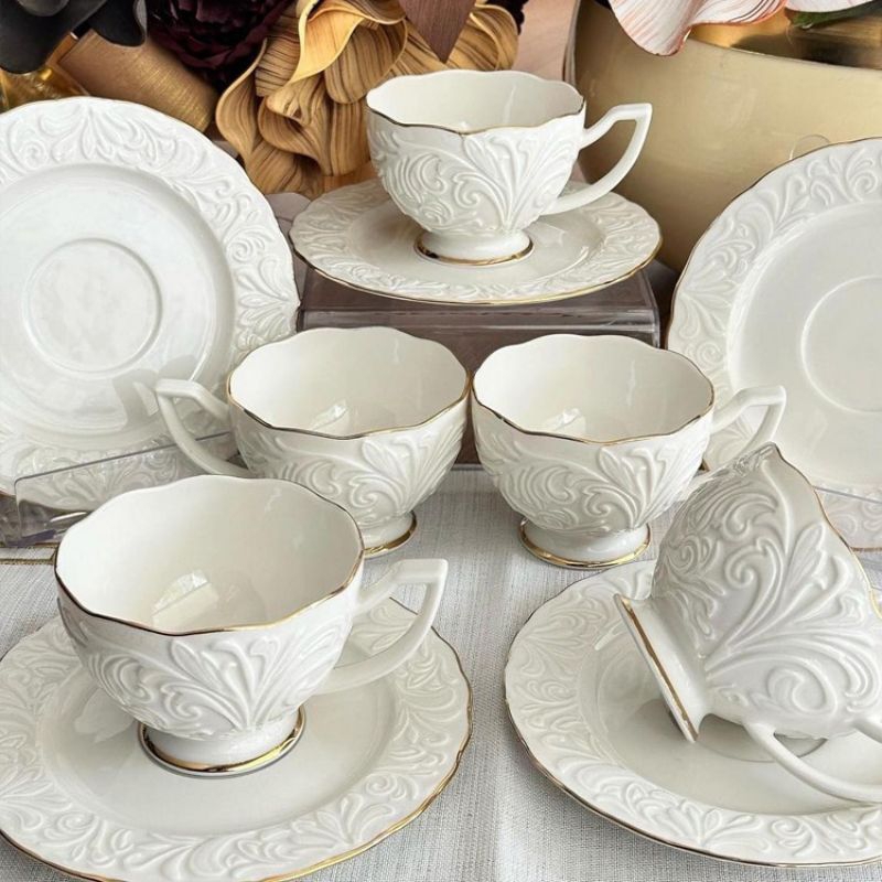 6 in 1 ceramic coffee cup set gift set 90ml beautiful cup aesthetic cup ...