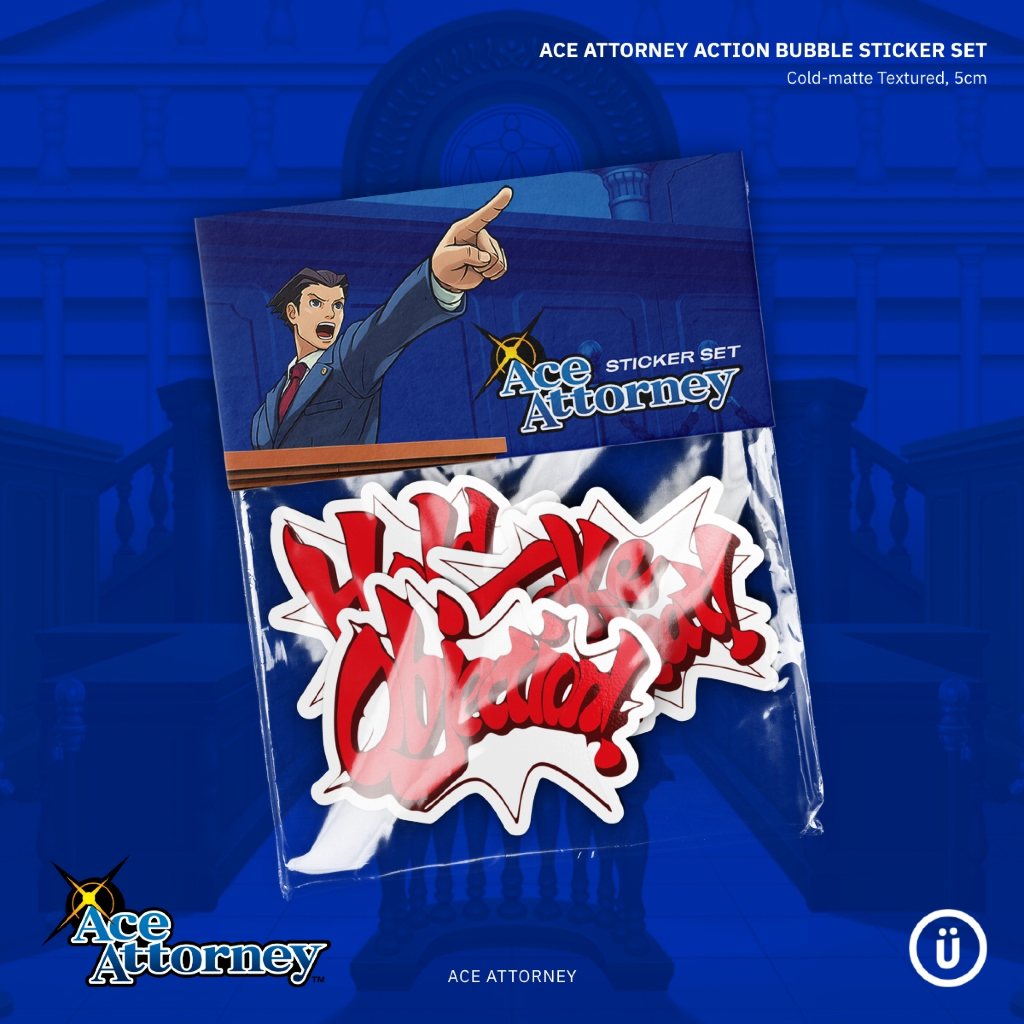 Ace Attorney - Action Bubble Sticker Set - Obstacle! (Fanmade) | Shopee ...