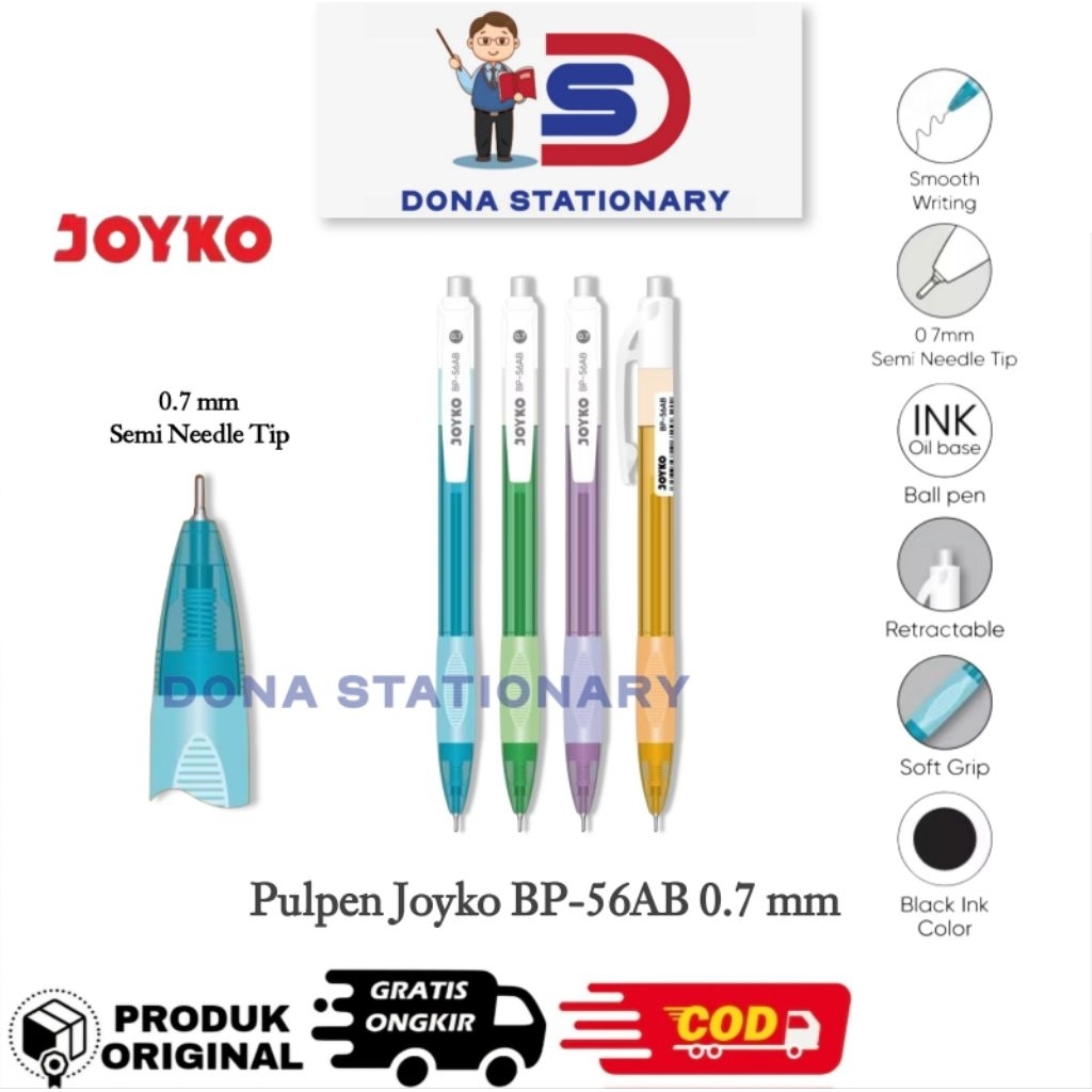 ( PACK ) Joyko Ballpen Pen BP-56AB 0.7 mm / Joyko Pen 0.7 mm | Shopee ...