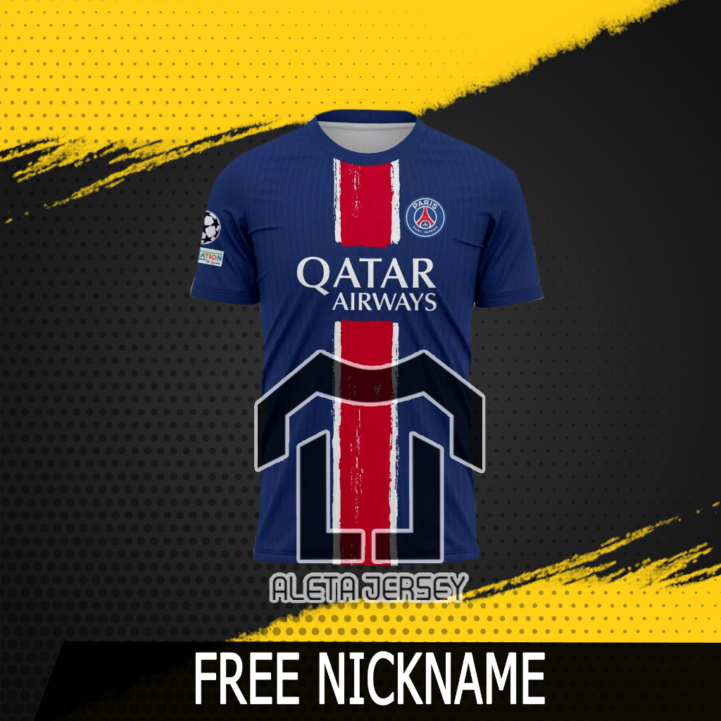 PSG HOME 2025 UCL Jersey free name back number | Shopee Philippines