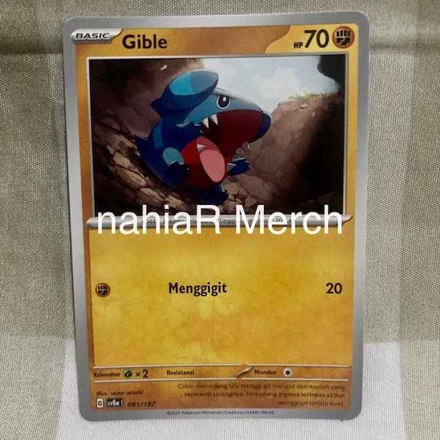 Pokemon TCG Indonesia Gible sv8a 081/187 Terastal Festival ex | Shopee ...