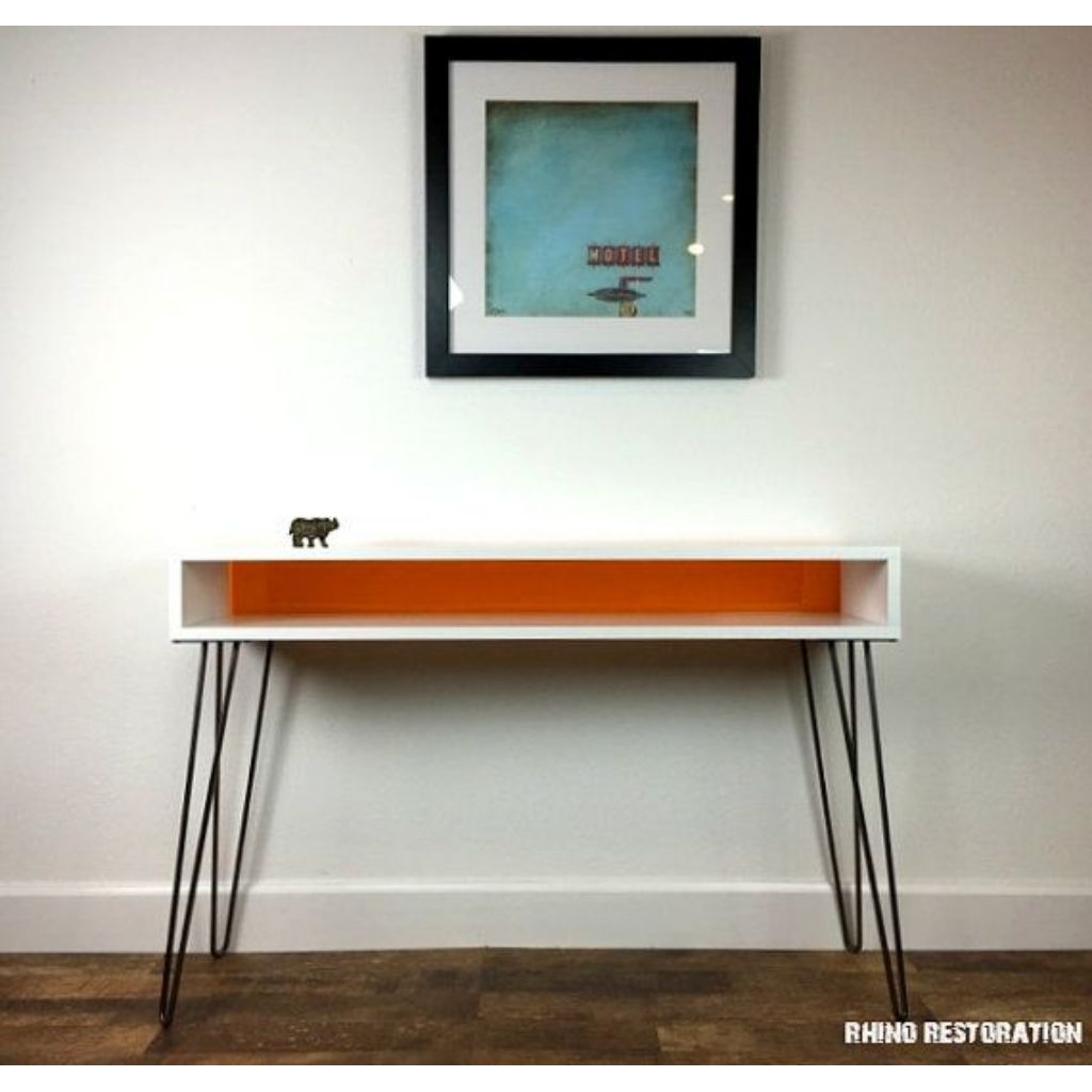 Wooden Iron Stacking Console TV Table Console Hairpin Legs Console ...