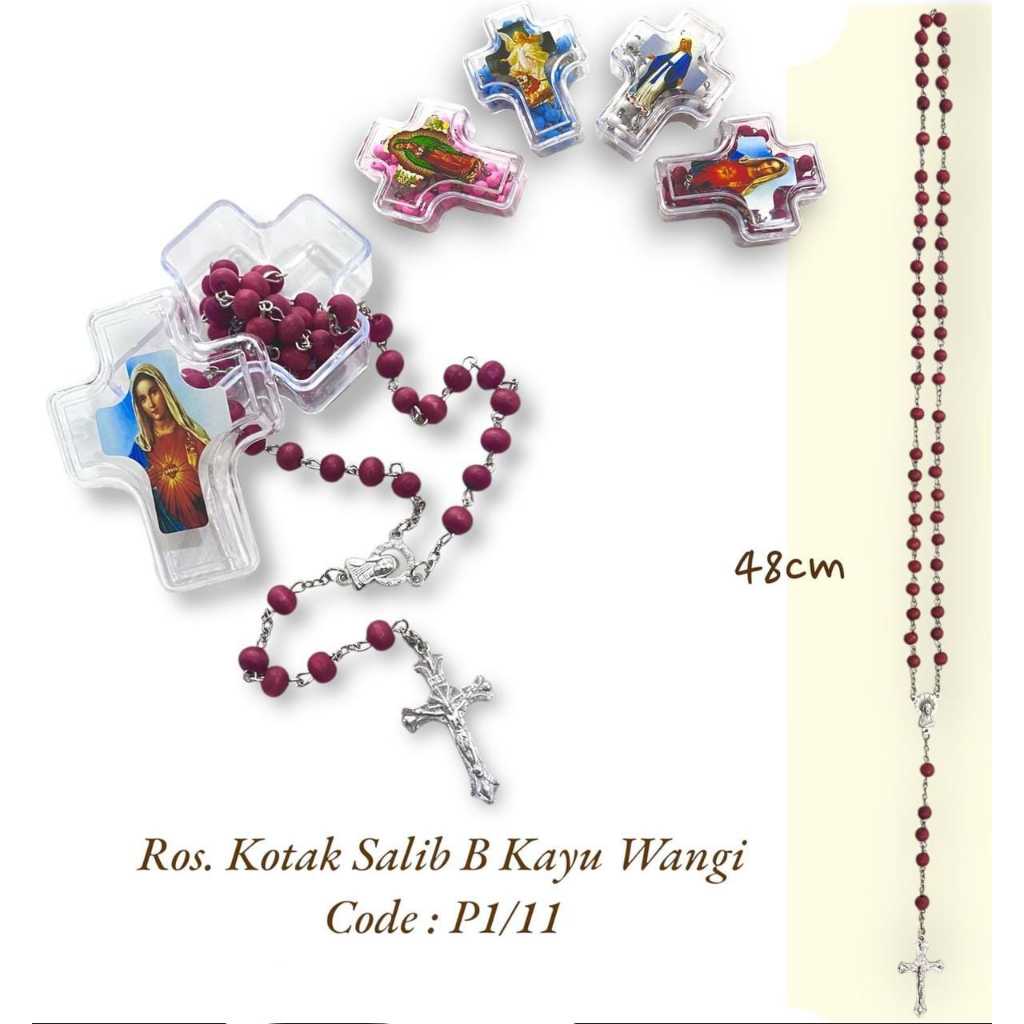 Large Cross Box Scented Wooden Rosary - Catholic Souvenir | Shopee ...