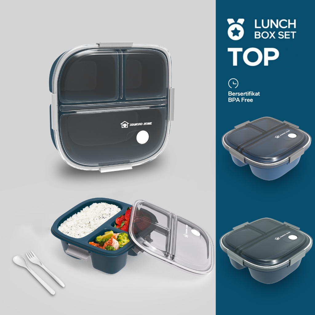 Lunch Box bento Lunch Box set 3 grd 1100ml Lunch Box | Shopee Philippines