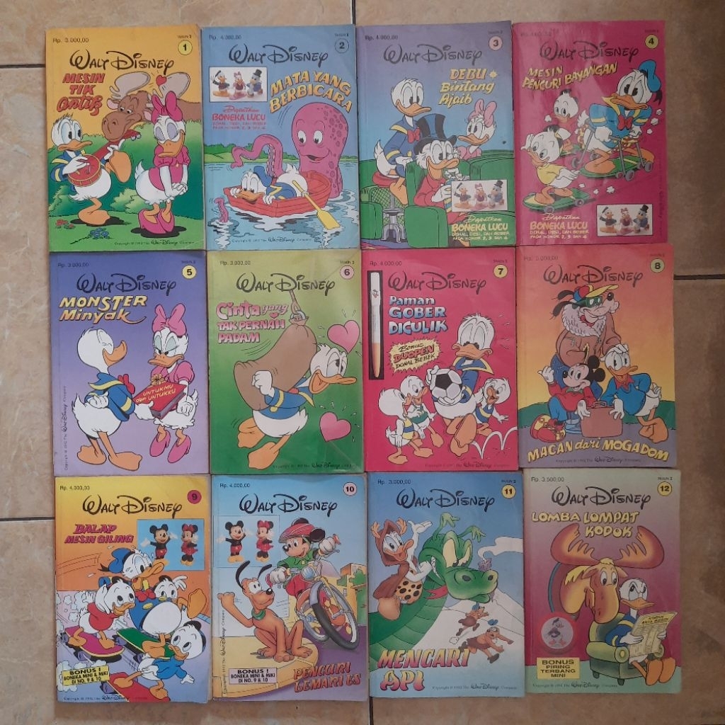 Walt Disney Comics / Donald Duck / Uncle Scrooge Year 2 Numbers 1-12 ...