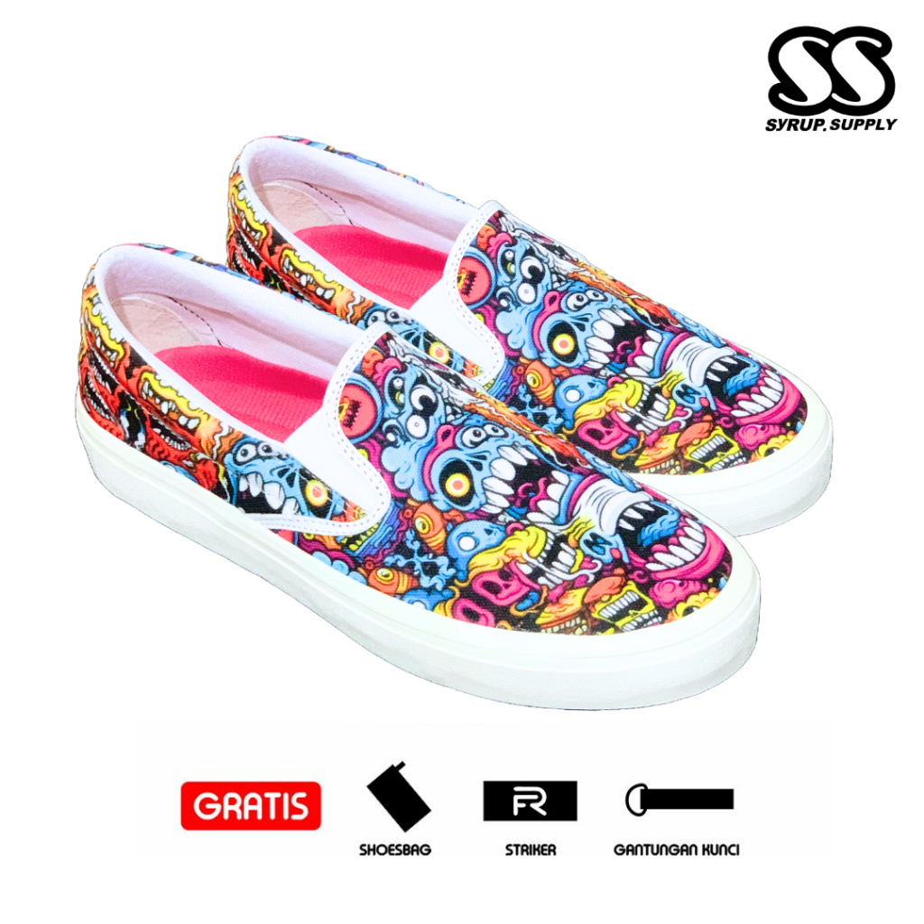 SUPPLY SYRUP l SLIPON MONSTER ABSTRACT l SLIPON SHOES FOR MEN WOMEN l ...