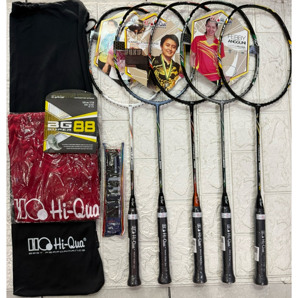 HIQUA HQ ARCLINE Badminton Racket 5000/6000/7000/8000/9000 32 LBS ...