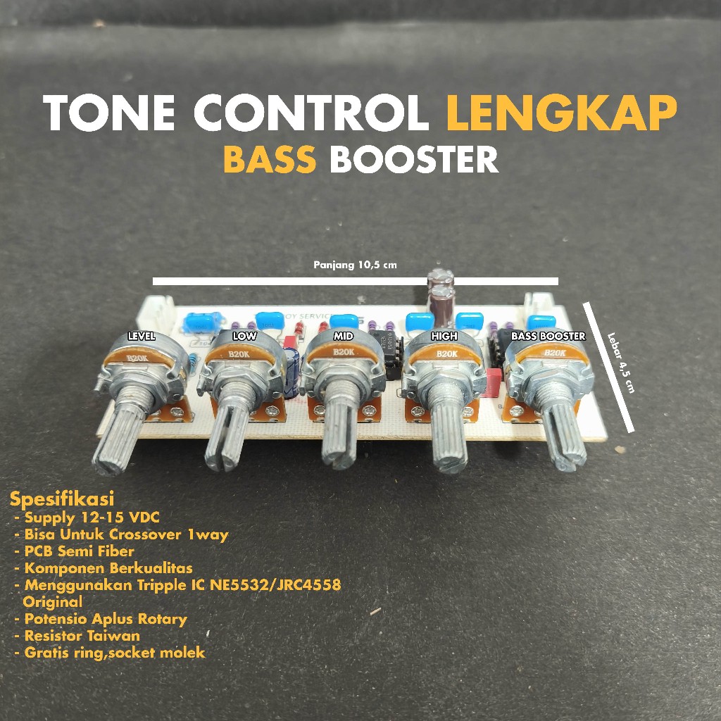 Cross Over Active Complete Bass Booster / Complete Active Tone Control ...