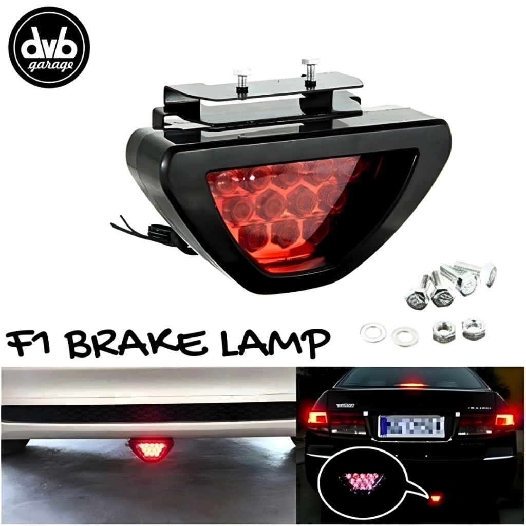 F1 CAR BRAKE LAMP TRIANGLE BRAKE STOP LAMP FLASHING LED MOTORCYCLE DUSK ...