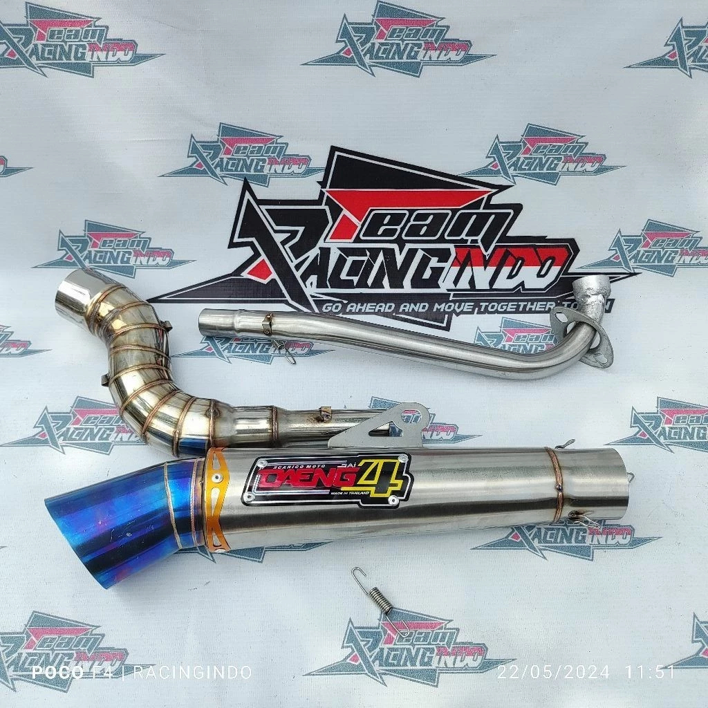 DAENG SAI4 PIPE CANISTER 1 SET FOR XRM RUSI WAVE 100/125 DASH 110/125 ...