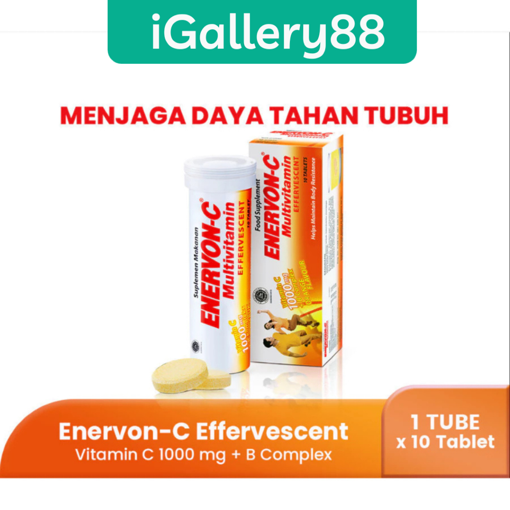 Enervon C Effervescent Vitamin C and B Complex Immune System Supplement ...