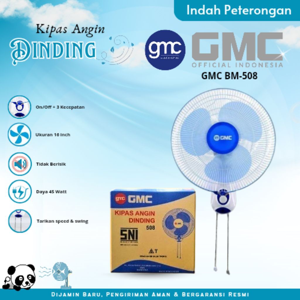 GMC BM-508/ WALL FAN WALL FAN 16 INCH FAN | Shopee Philippines
