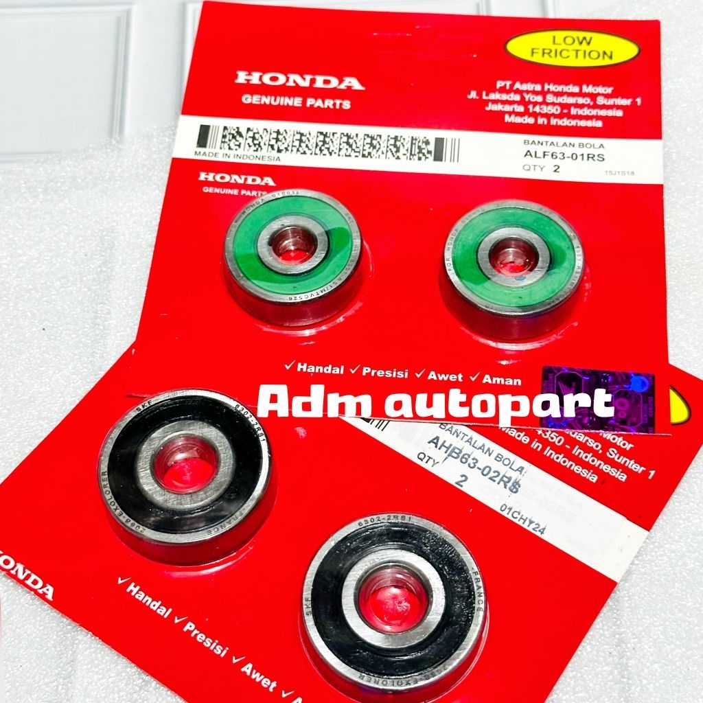 Front Wheel Bearing 6301RS 2PCS + Rear Bearing 6302RS 2PCS CB150R ...