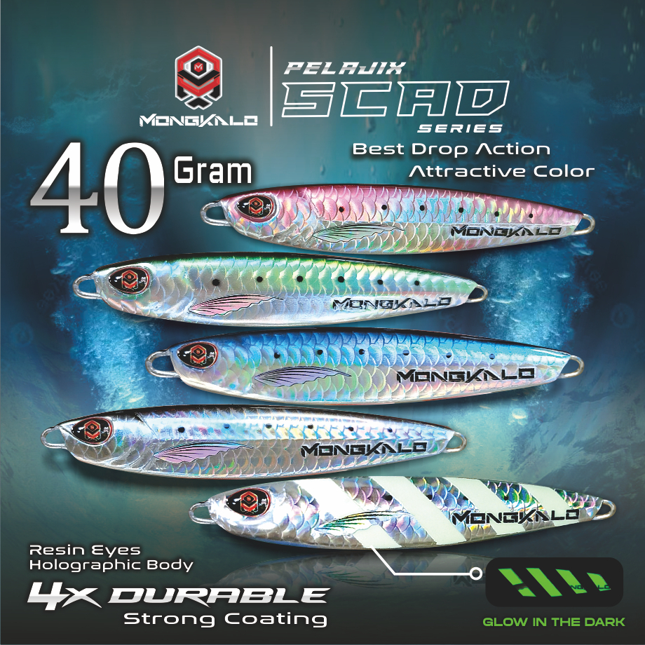 Metal Jig 40 Gram MONGKALO PELAJIX SCAD 40g Metaljig 40gr 40 gr Fishing ...