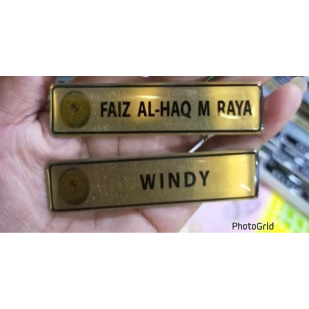 Name Tag / Chest Name Plate Supreme Court Brass Full Gold Brass Metal ...
