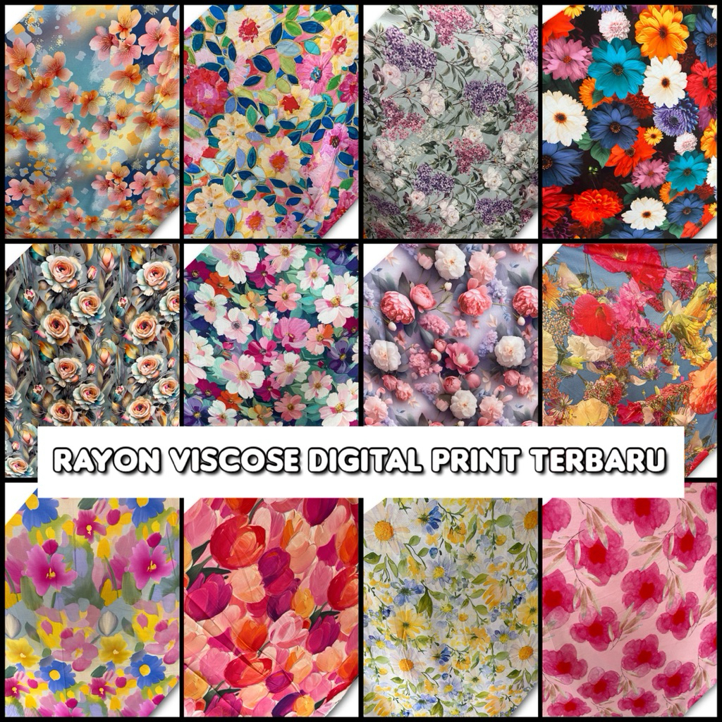KATUN New!! NEWEST DIGITAL PRINT viscose rayon cotton fabric (price ...