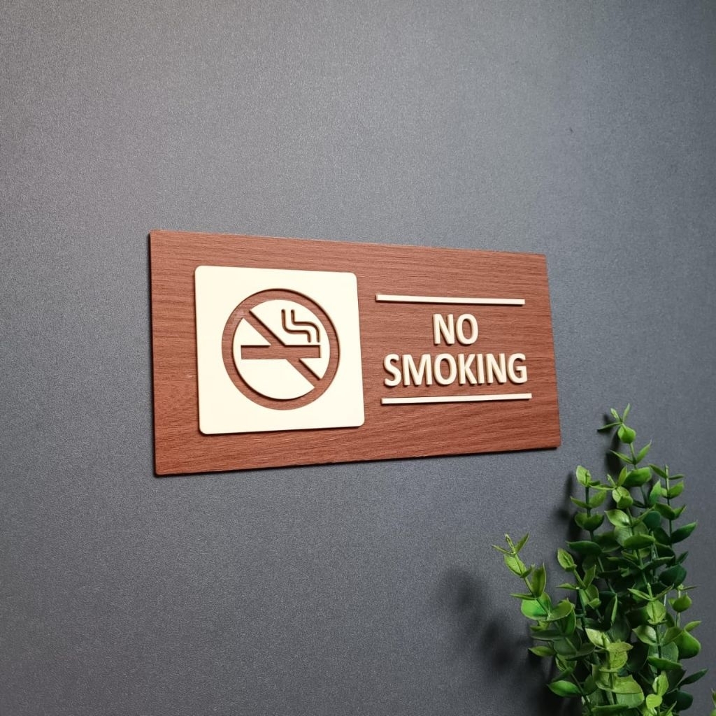 No Smoking Wall Sign No Smoking Room Marker Smoking Sign Acrylic Area ...