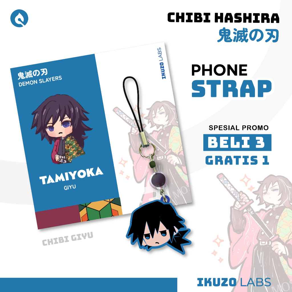 HP GANTUNGAN IKUZO HANGER CHIBI DEMON SLAYERhp | CHIBI FACE HASHIRA ...