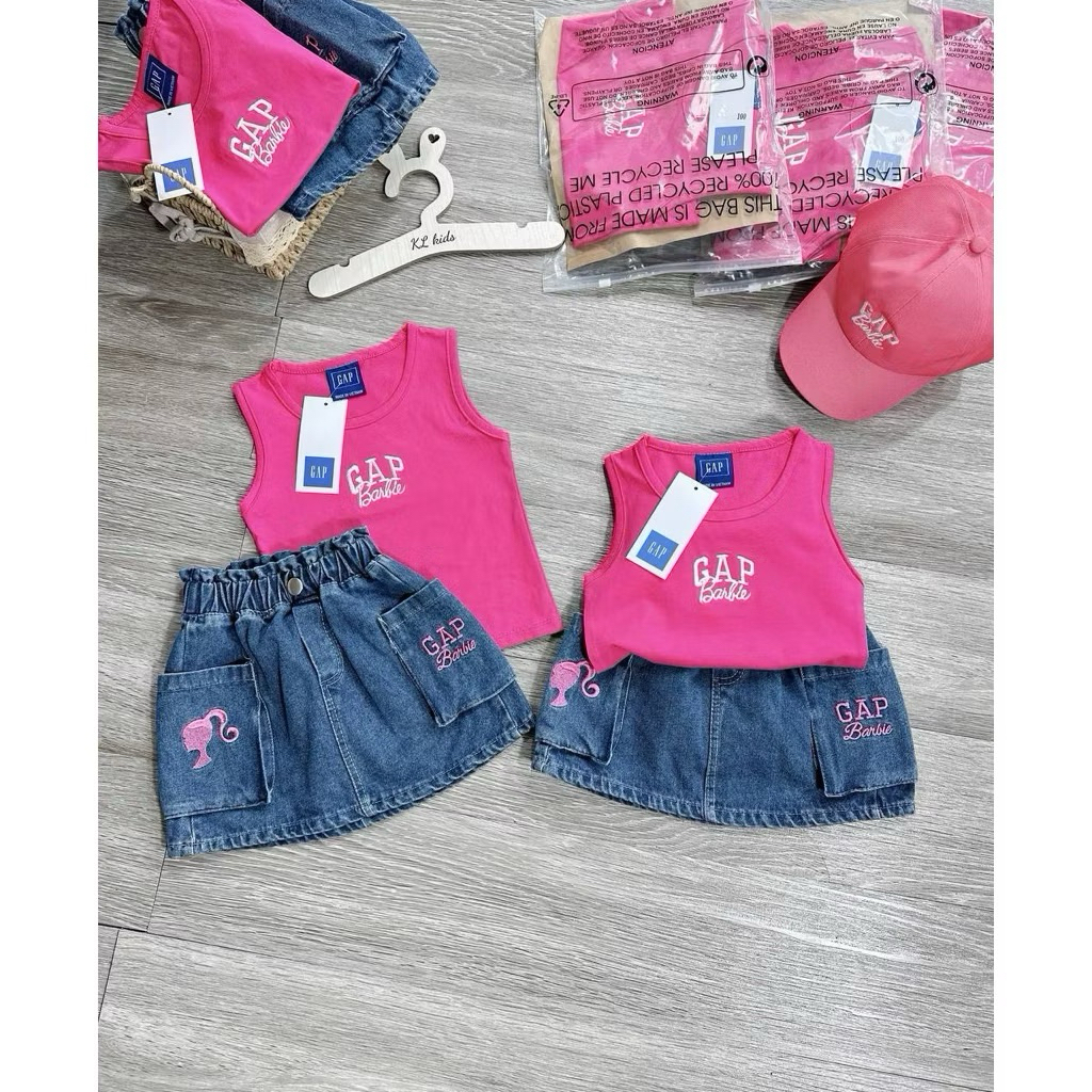 One Set GAP Barbie | 3in1 Girls' Hat and Clothes Set | Shopee Philippines