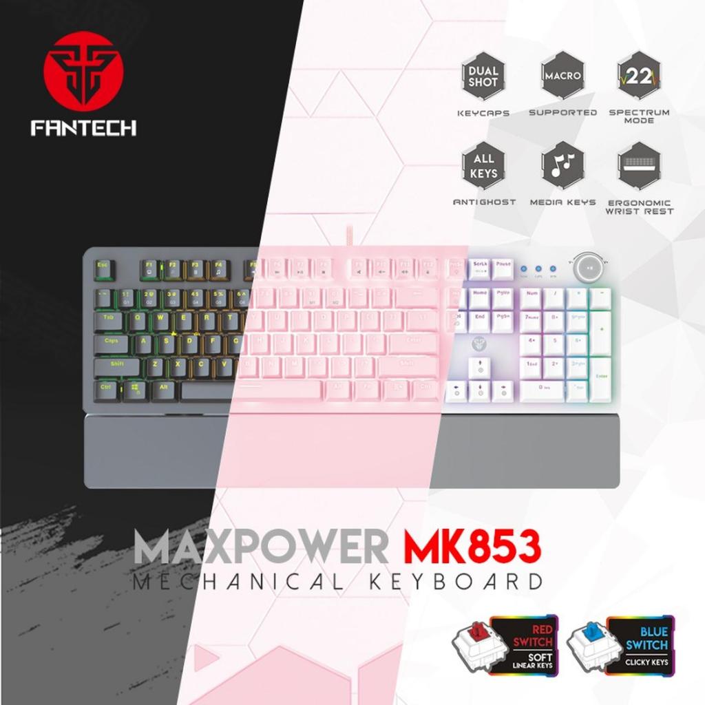 Fantech MK853 V2 MAXPOWER Mechanical Gaming Keyboard Official Warranty ...