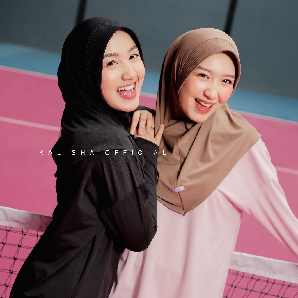 Kalisha - Hijab Sport Instant Hijab Bergo Jersey Sports Volleyball ...