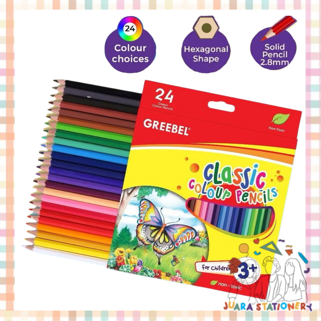 (1598) Greebel Classic Colored Pencils 24 Long Colors | Shopee Philippines