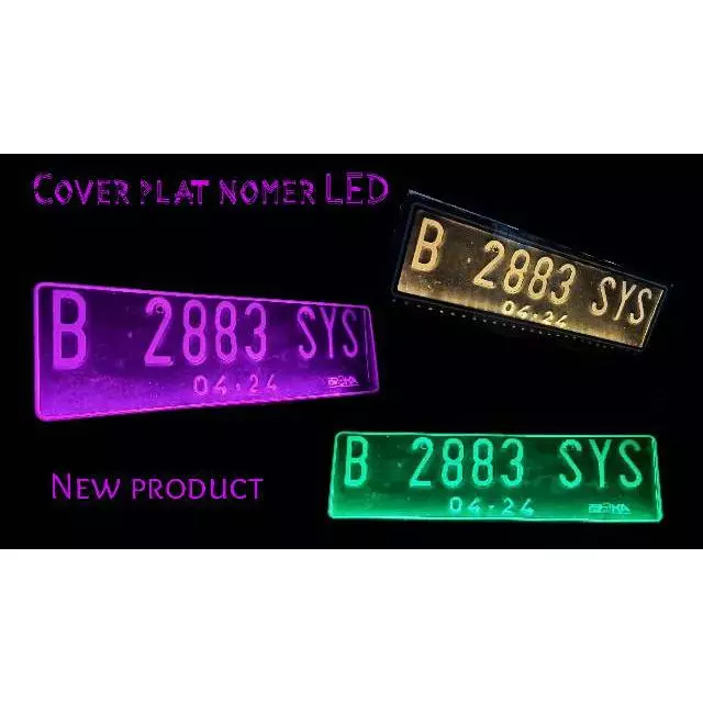Acrylic mica car license plate holder color standby LED 1 pcs unit ...