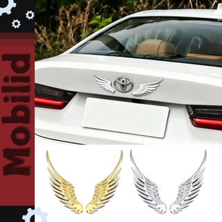 A Pair of 3D Eagle-Shaped Stickers + Angel Wings Metal Material Hard ...
