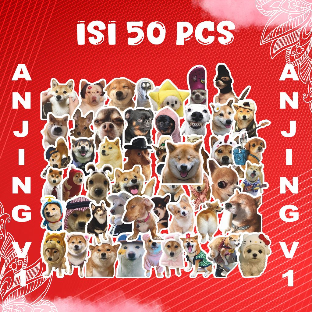 Gemoy Cute Dog Animal Viral Stickers (50 PCS) – Unique Collection for ...