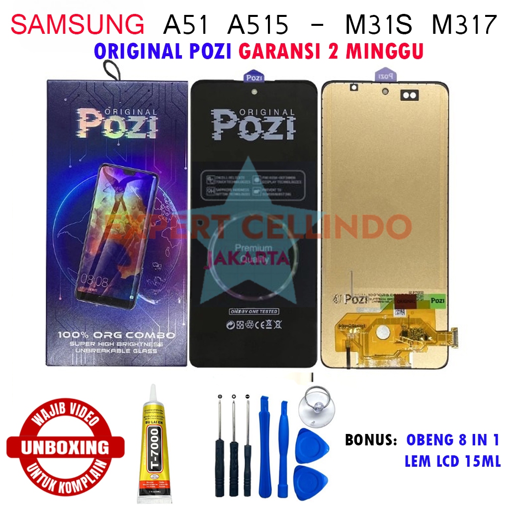 LCD Samsung A51 A515 A515F M31S M317 M317F ORIGINAL POZI Fullset ...