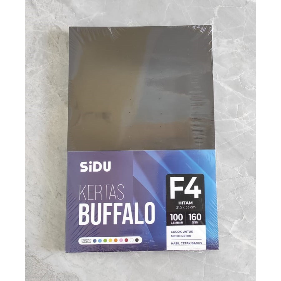 Buffalo Cardboard Paper Size F4 / Folio SIDU Black 160gr (1 PACK ...