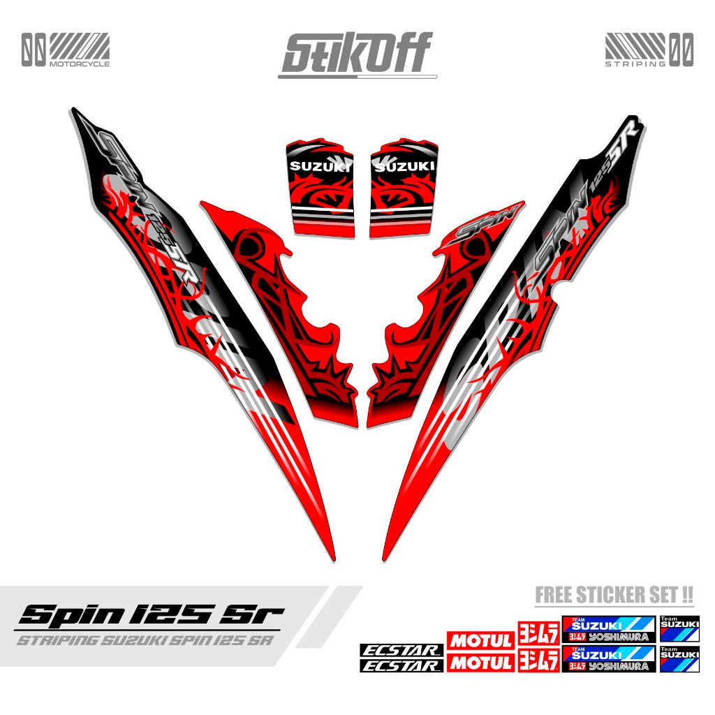 STRIPING SPIN SR 125 / MTF 5 / STICKER / STICKER / STOCK DECAL ...
