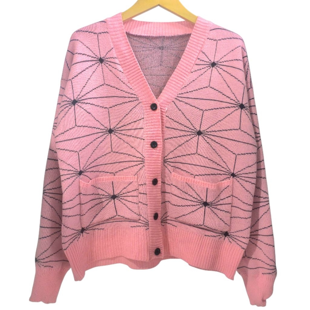 Nezuko Demon Slayer Kimetsu No Yaiba Premium Knit Cardigan | Shopee ...