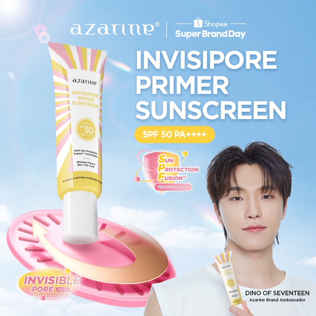 Azarine Invisipore Primer Sunscreen SPF 50 PA++++ 30gr Primer Makeup ...