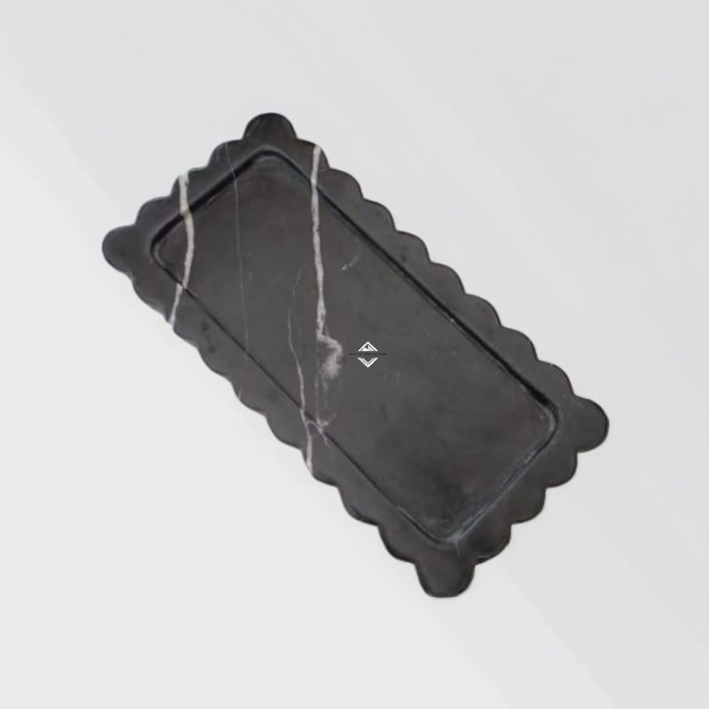 Tray spolped dendan rectangular marquina marble marble | Shopee Philippines