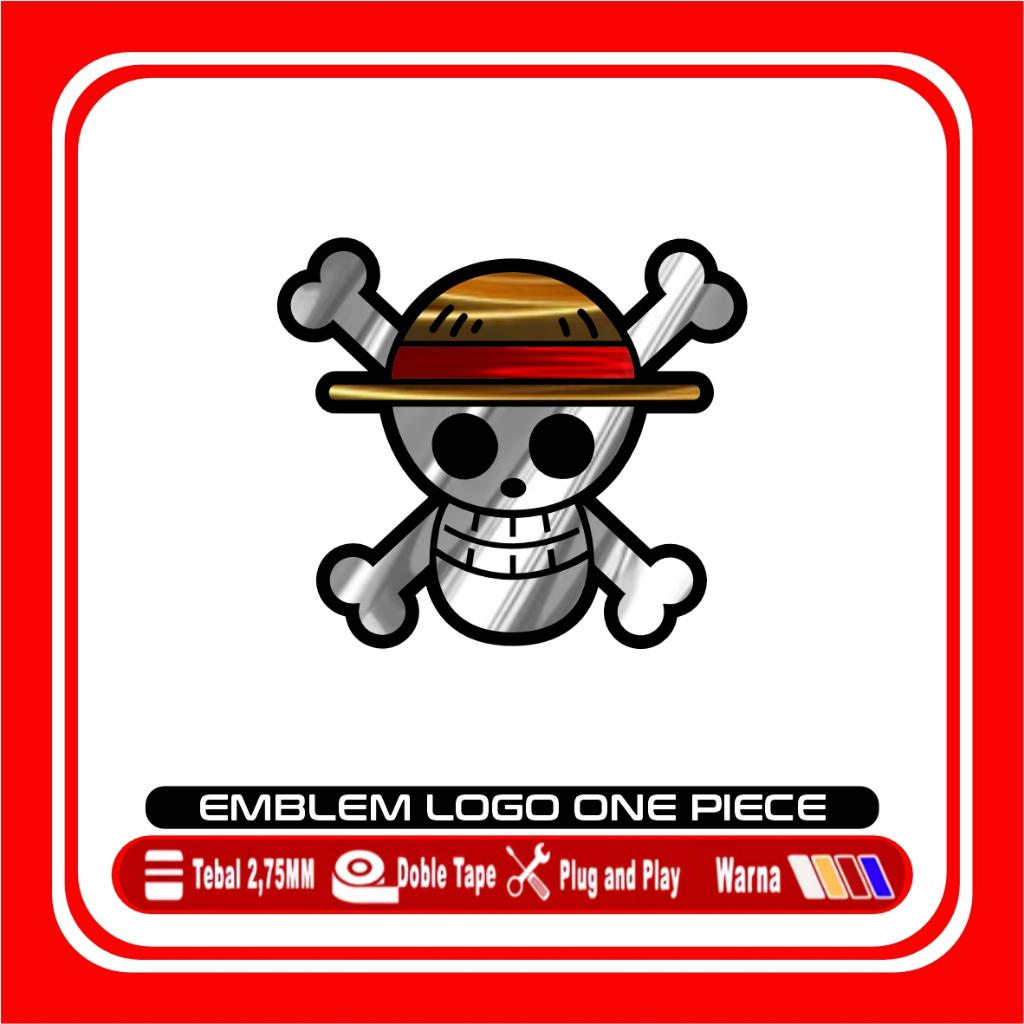 3D ONE PIECE LOGO ACCESSORIES EMBLEM / LUFFY STRAW HAT LOGO ACRYLIC ...