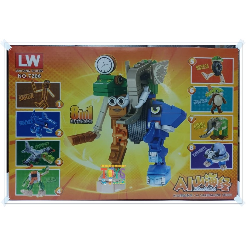 Tralalero Tralalero Tralala Model Building Block Brick Toy - 7266 ...