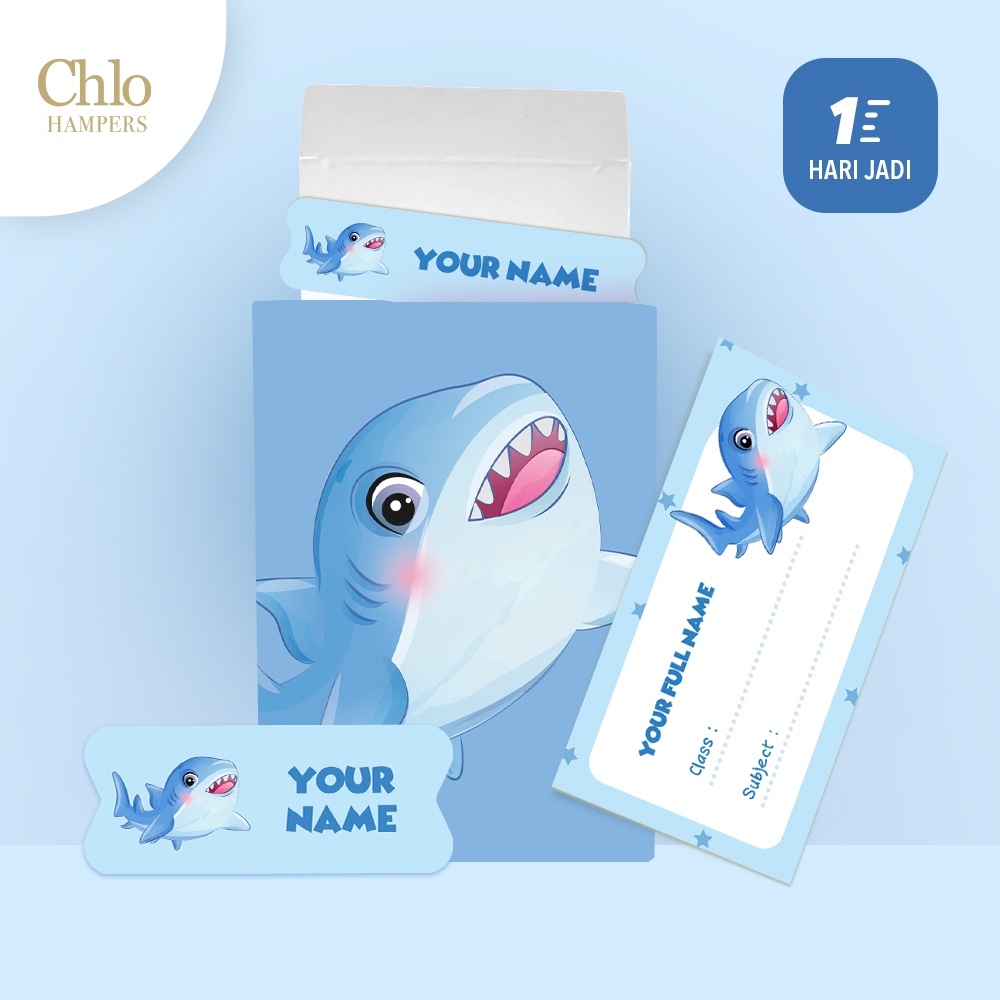 Custom Waterproof Under The Sea Name Stickers (Shark) | Shopee Philippines