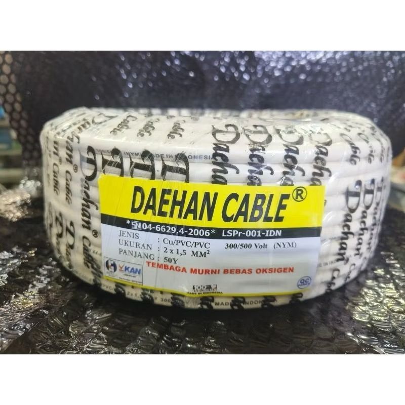 DAEHAN NYM 2X1.5 Meter SNI Pure Copper Electrical Cable | Shopee ...