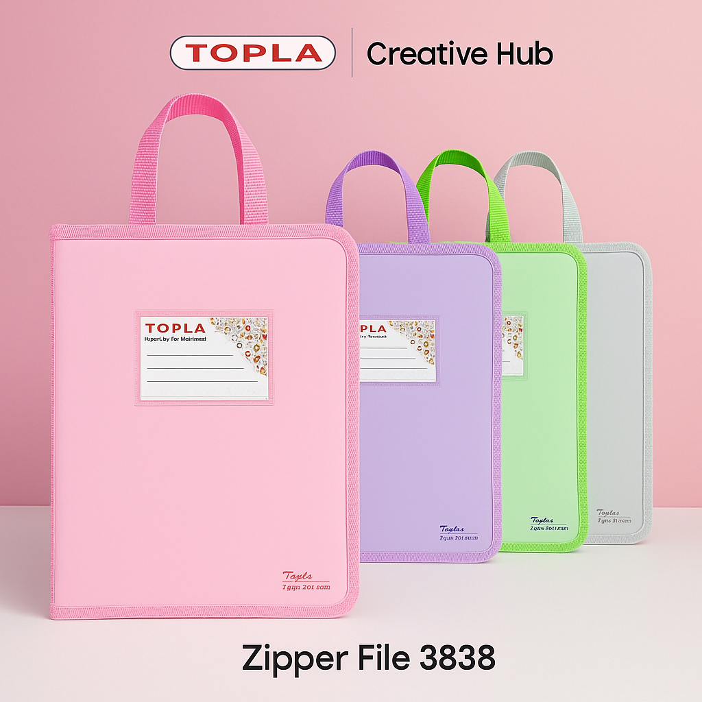 TOPLA Zipper File 3838 Zipper Folder File Folio Important Documents ...