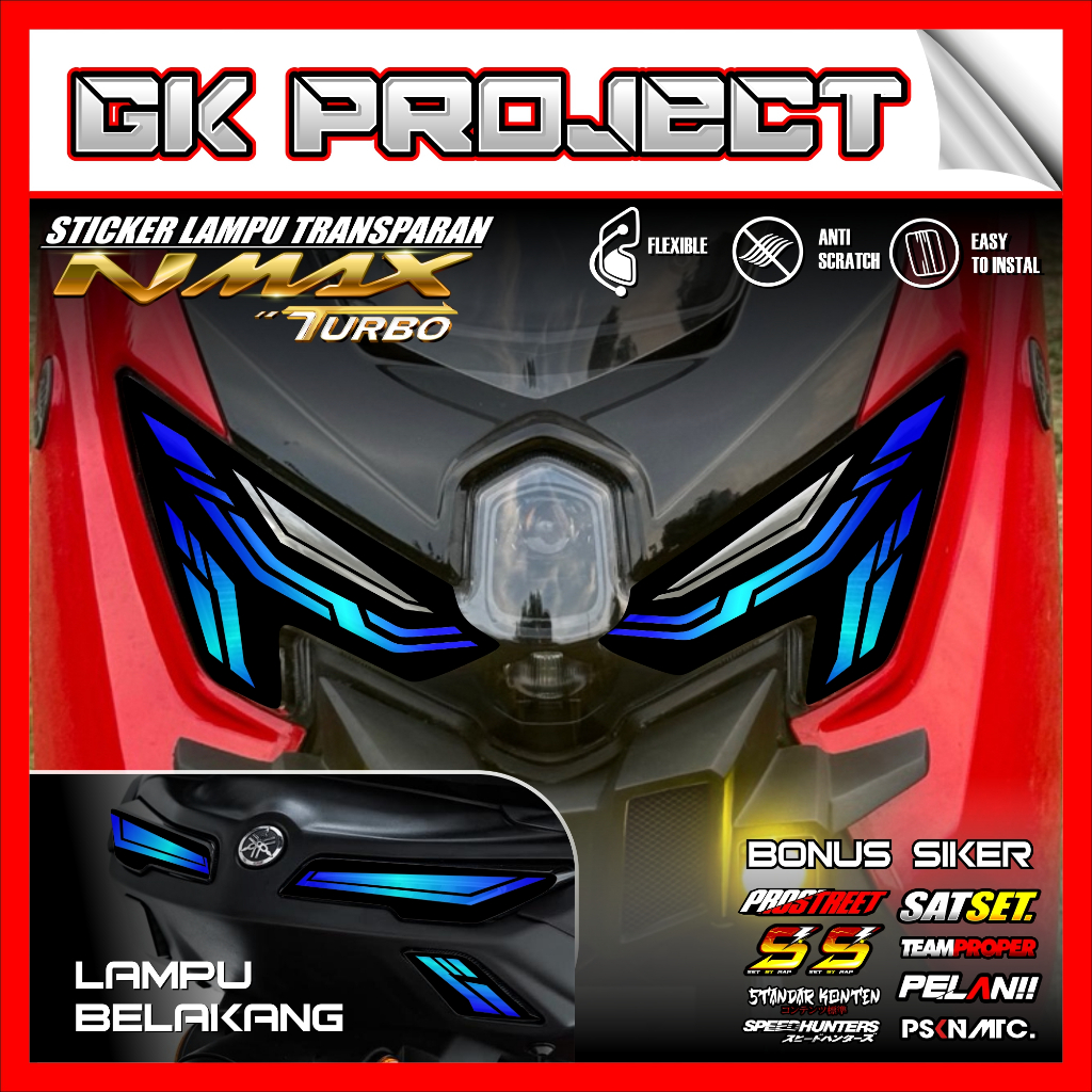 NMAX TURBO Light Stickers One Set Front Rear | Yamaha NMAX TURBO ...