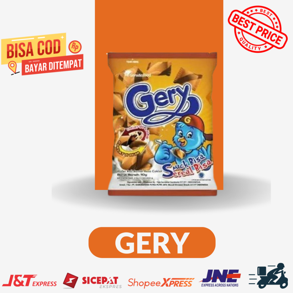 Gery Snack & Cereal Wafer Roll Pillow Renceng - Net weight 10 packs x 6 ...